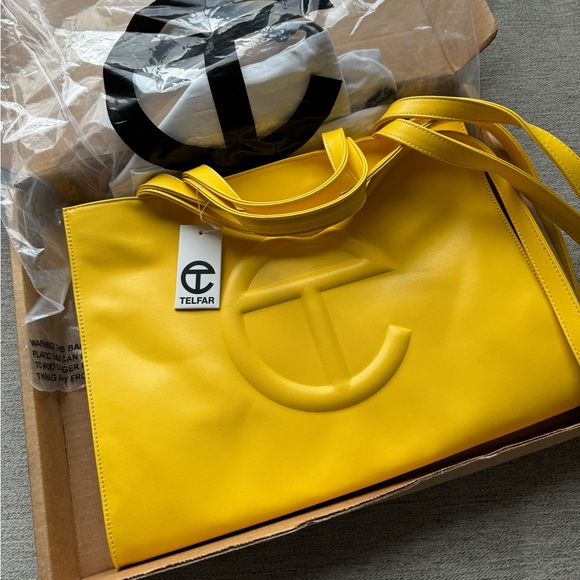 Telfar | Bags | New Telfar Medium Shopping Bag Yellow Telfar Purse Bag ...